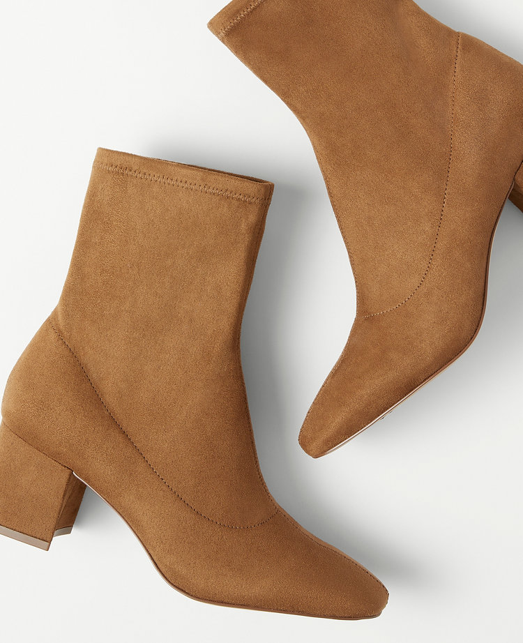 Block Heel Stretch Booties