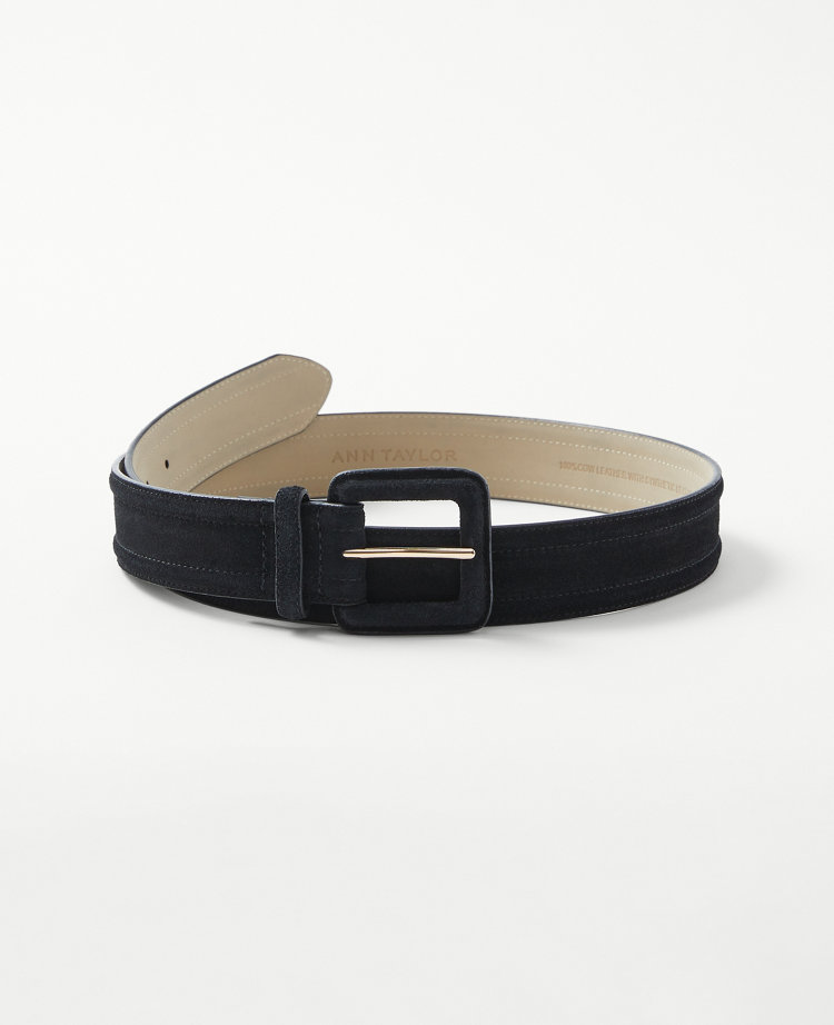 Suede Square Buckle Belt