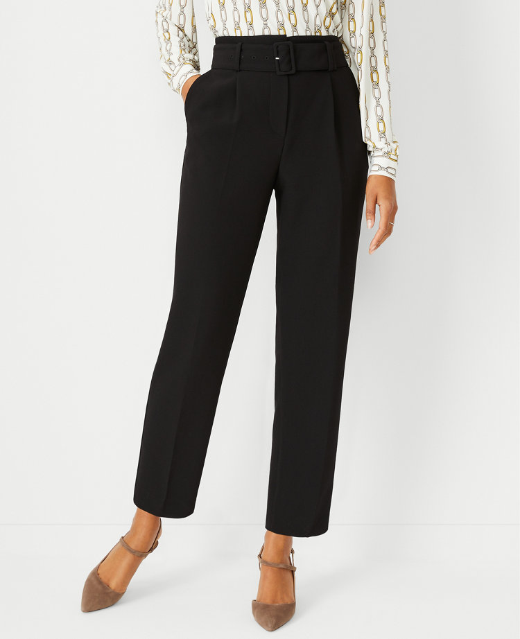 The Petite Belted Taper Pant