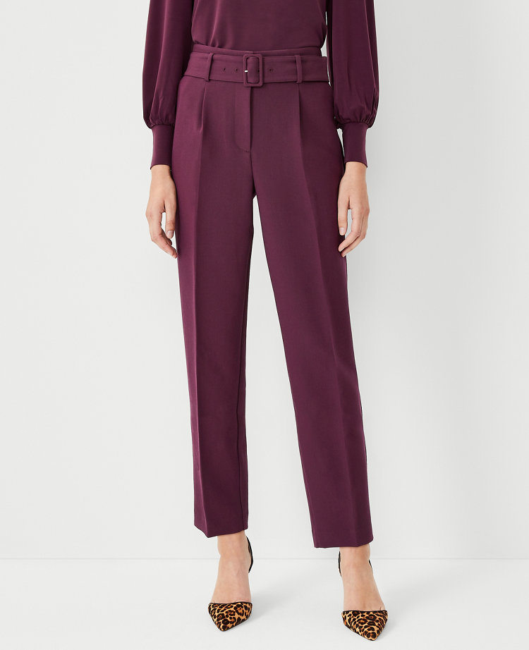 The Petite Belted Taper Pant