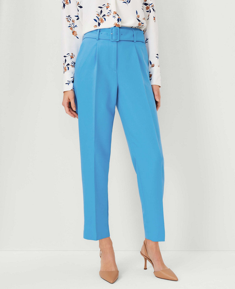 The Petite Belted Taper Pant