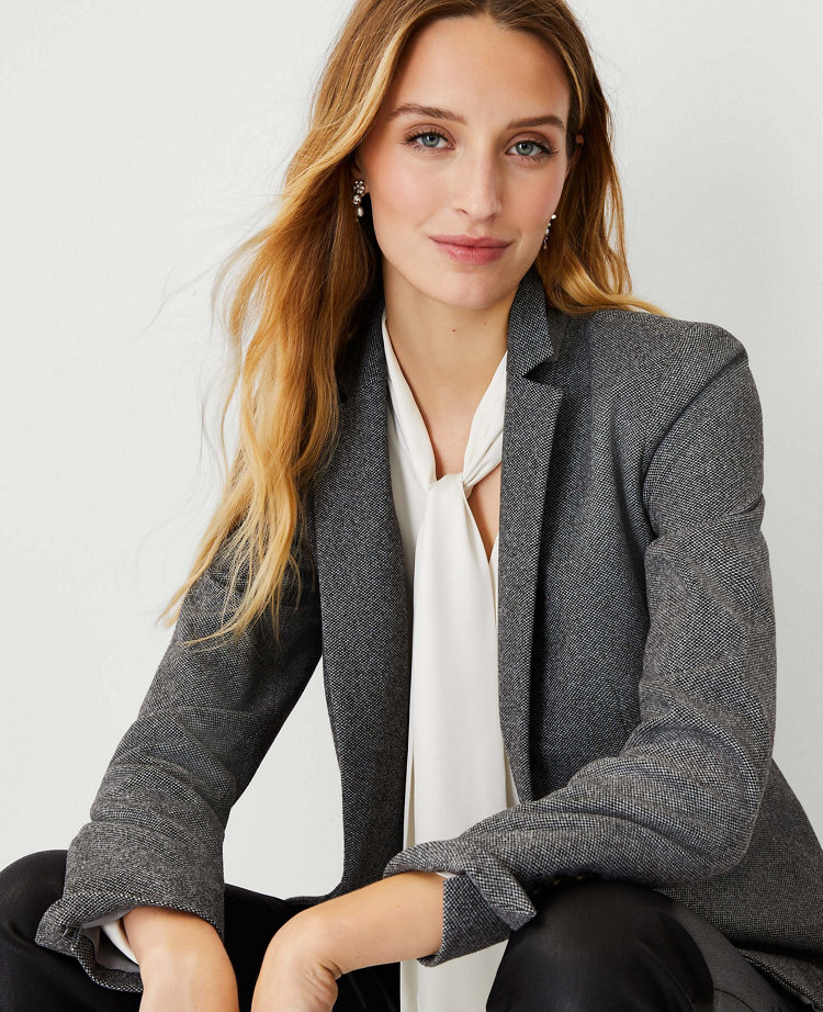 The Petite Hutton Blazer in Brushed Knit