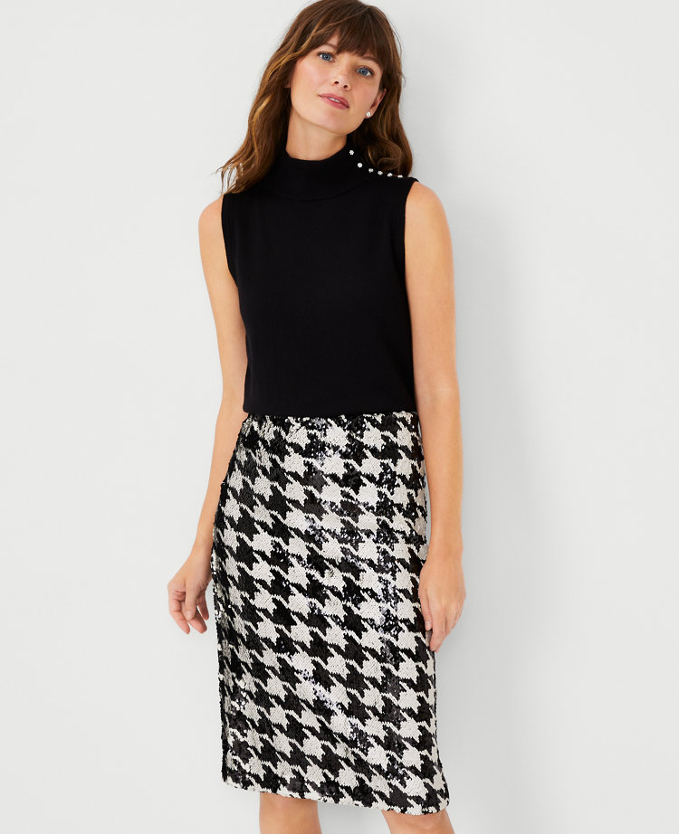 Jeweled Shoulder Button Sweater Shell