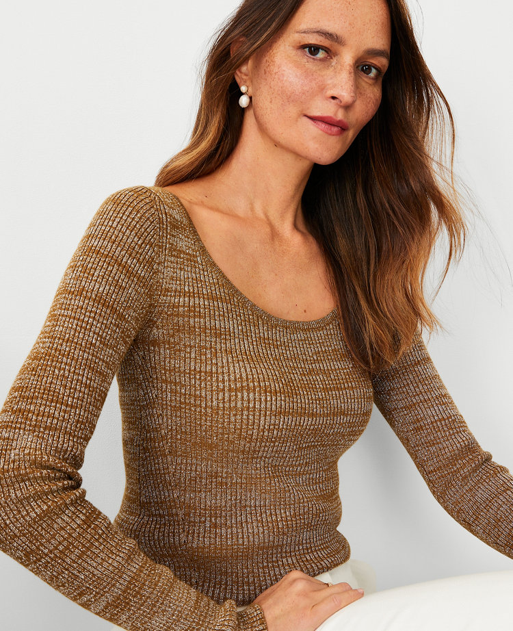 Sparkle Scoop Neck Sweater