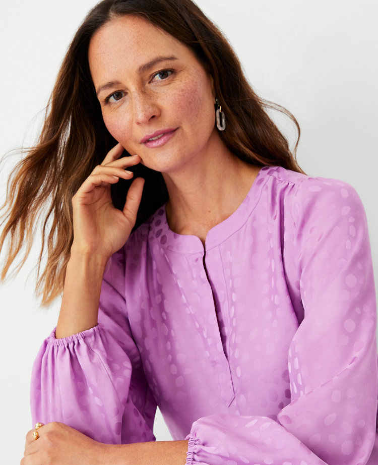 Animal Print Split Neck Popover