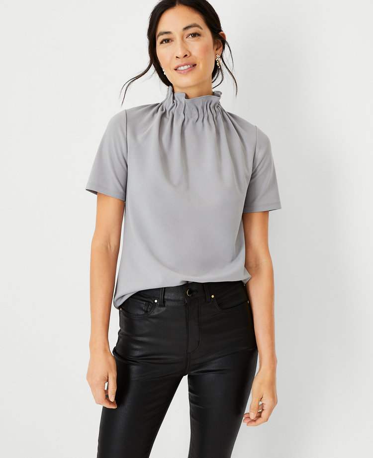 Ruffle Crew Neck Top