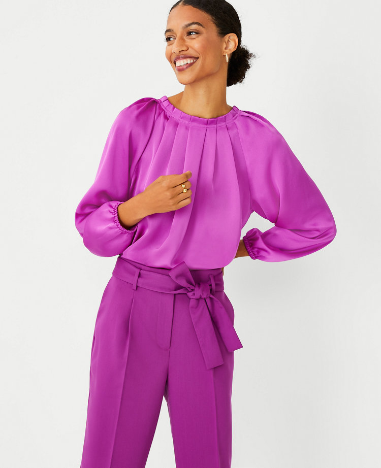 Pleat Neck Top