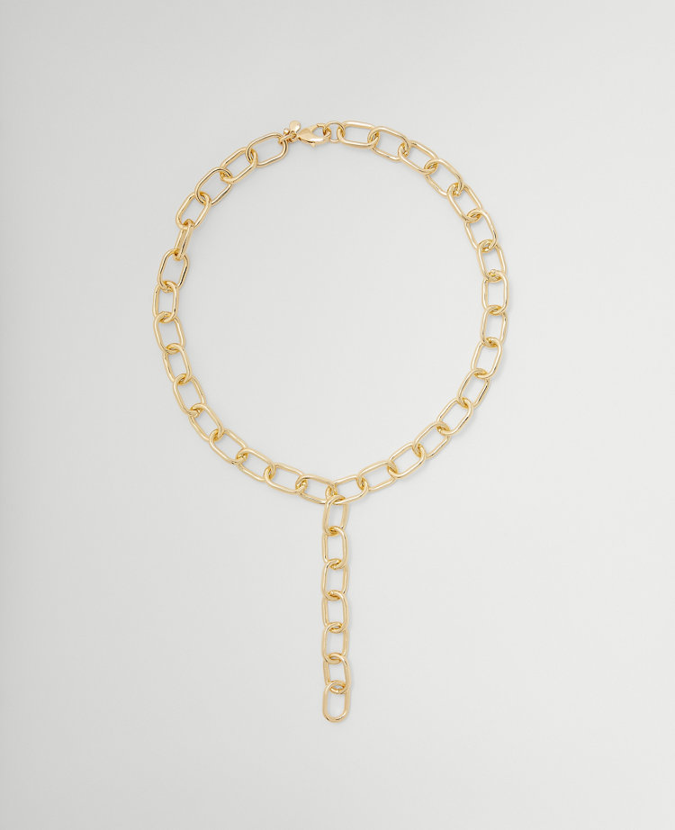 Chain Link Lariat Necklace
