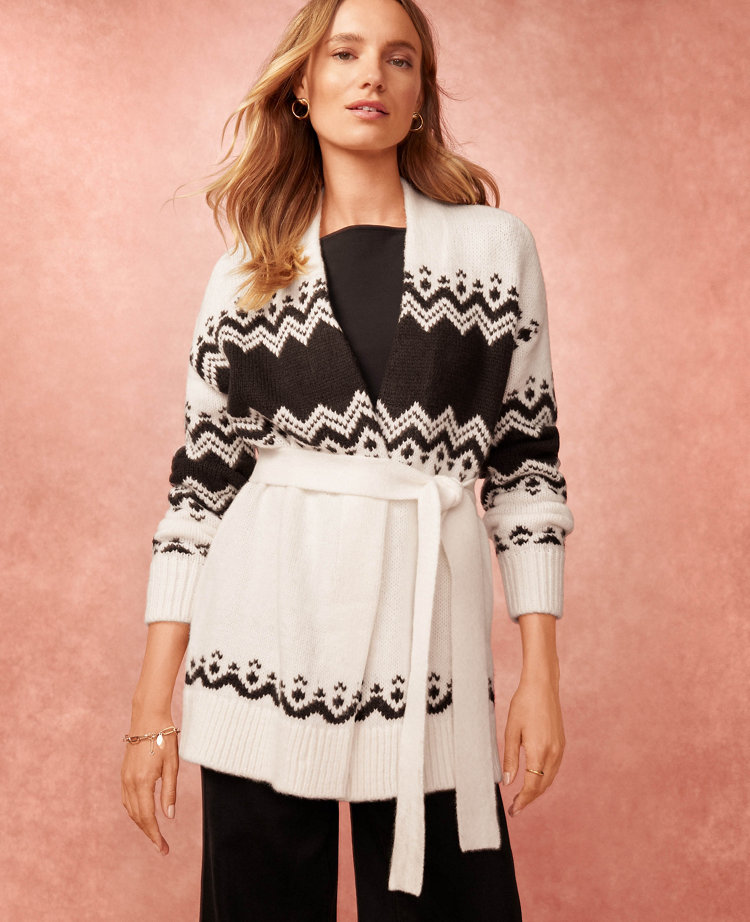 Fair Isle Wrap Cardigan