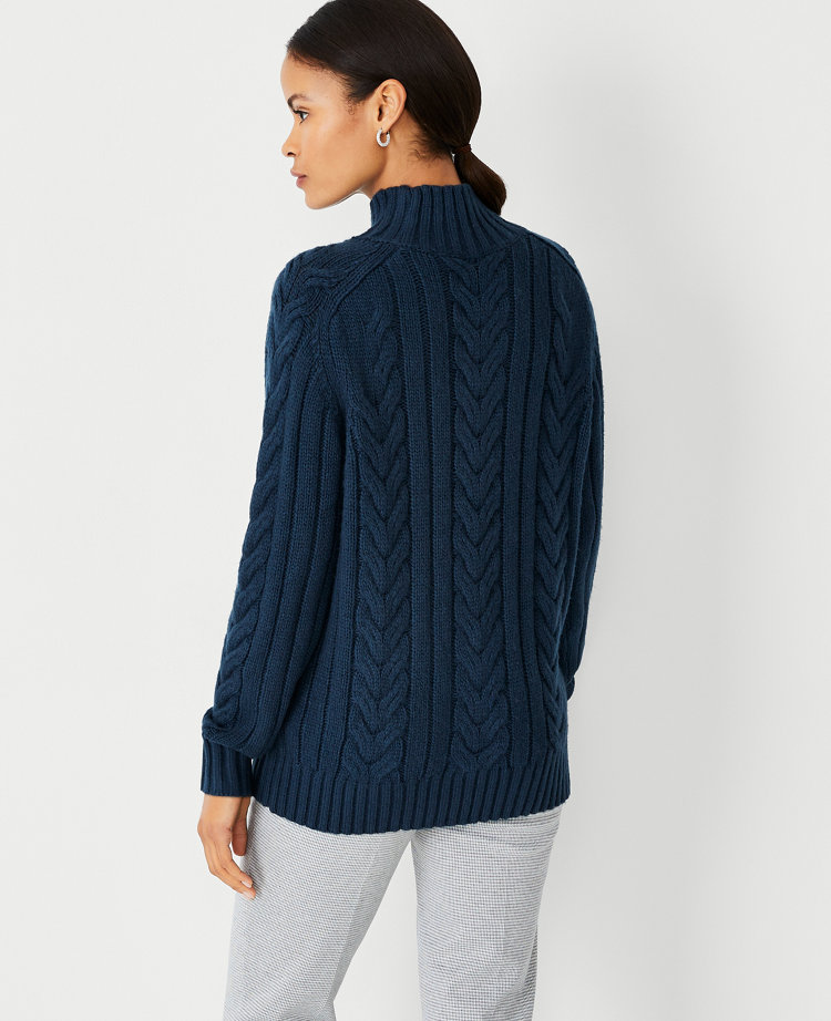 Turtleneck Cable Sweater