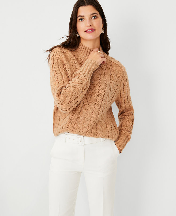 Turtleneck Cable Sweater