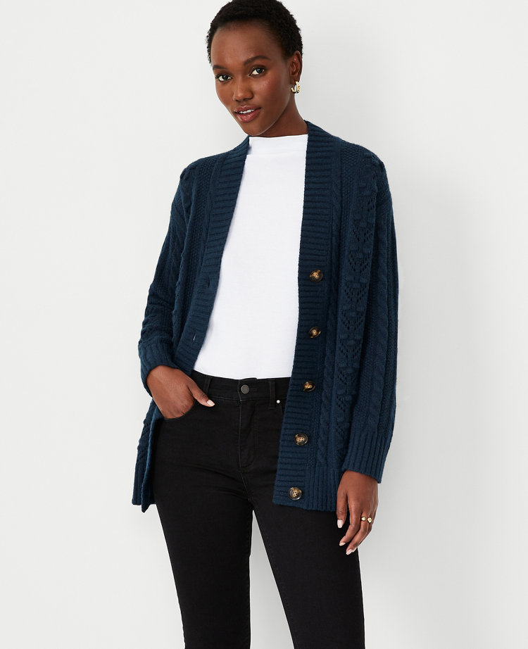 Cable Boyfriend Cardigan