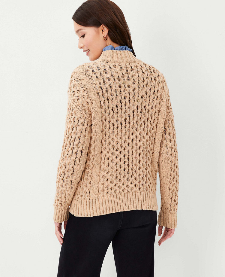 Honeycomb Cable Sweater
