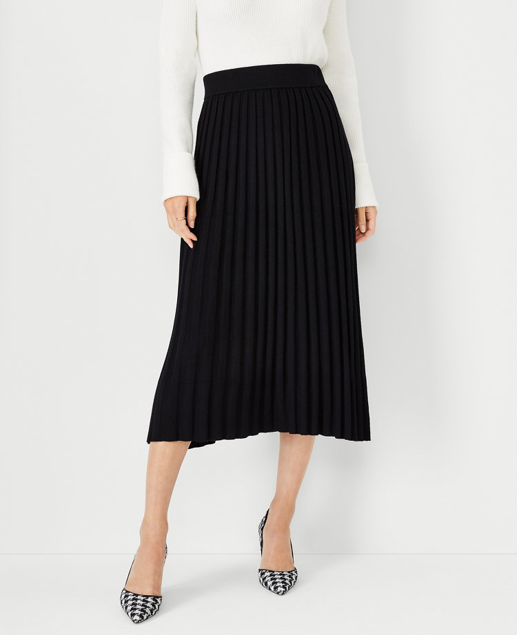 Petite Pleated Sweater Skirt