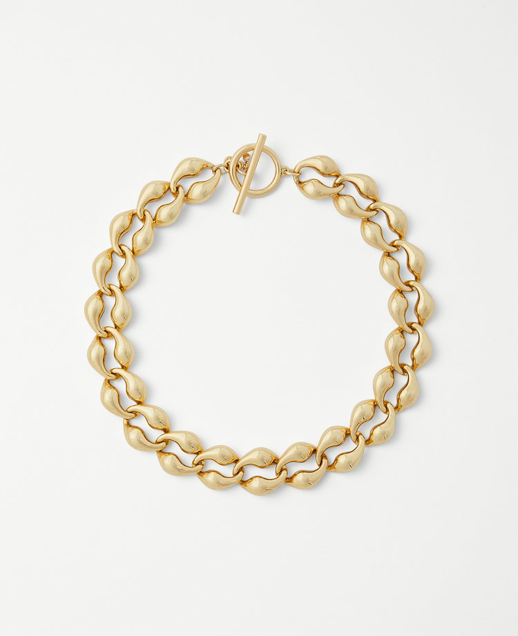 Curved Chain Link Necklace