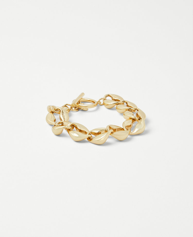Curved Chain Link Bracelet