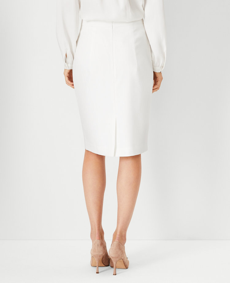 The Seamed High Waist Pencil Skirt in Herringbone