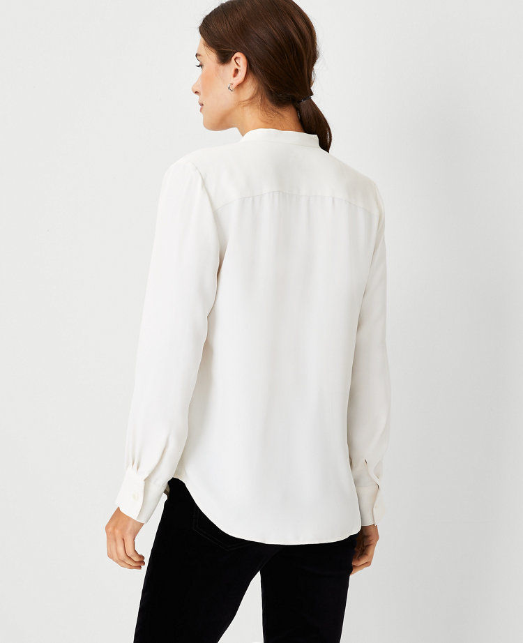 Pleated Ruffle Blouse