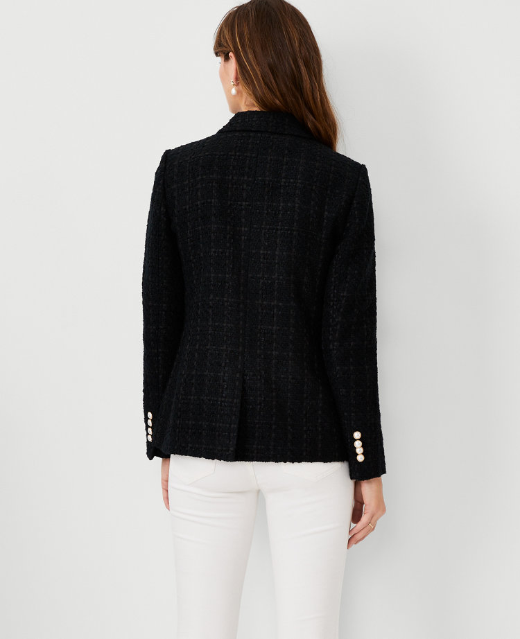 The Petite Tweed Double Breasted Blazer