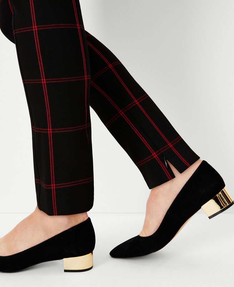 The Petite High Waist Audrey Pant in Plaid