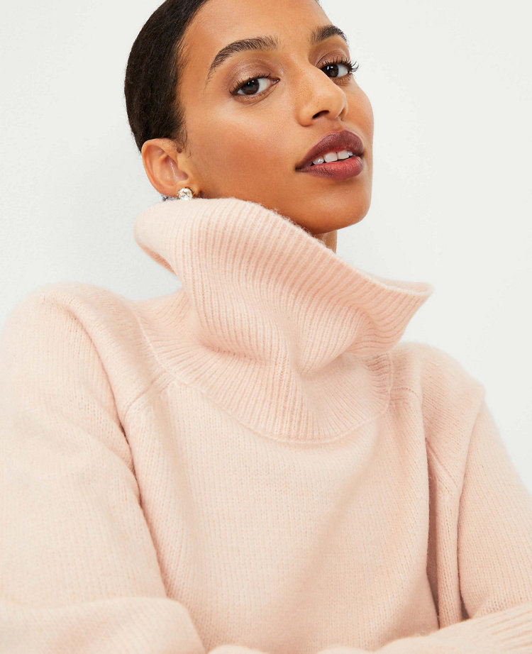 Foldover Neck Sweater