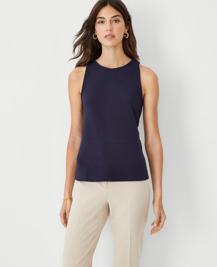 Textured Halter Shell