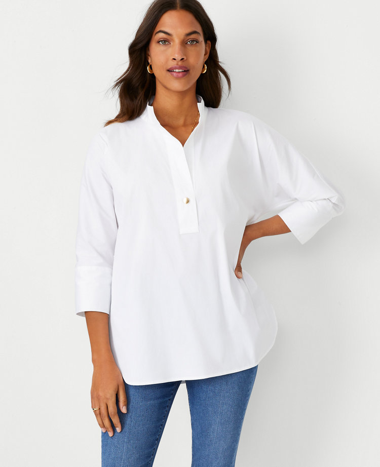 Poplin Dolman Tunic Shirt