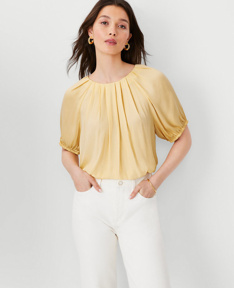 Pleat Neck Top