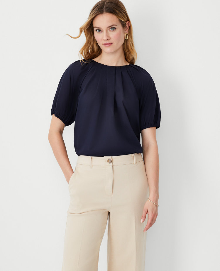 Pleat Neck Top