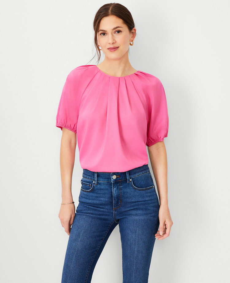 Pleat Neck Top