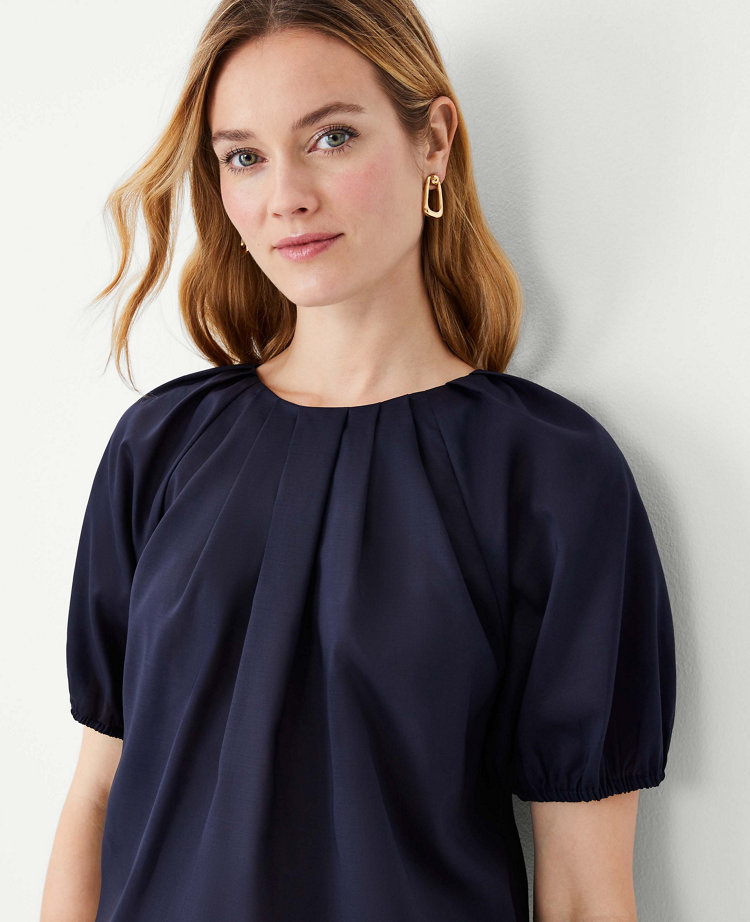 Pleat Neck Top