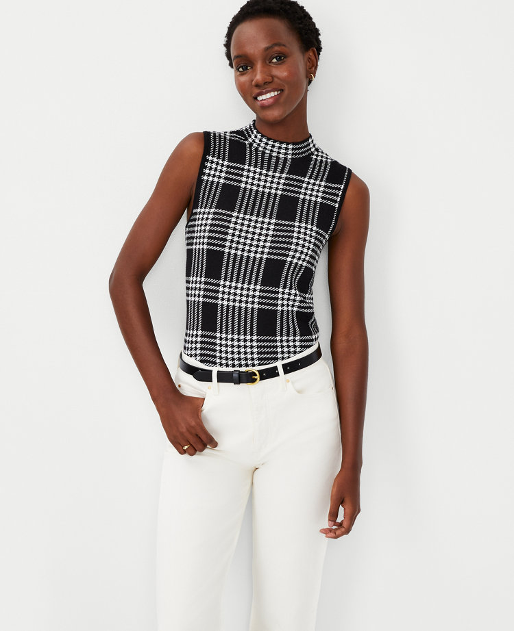 Gingham Sweater Shell