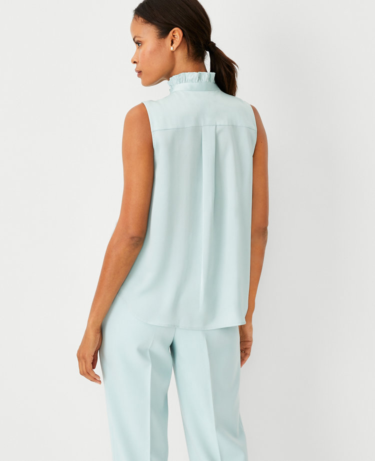 Ruffle Pintucked Popover Shell