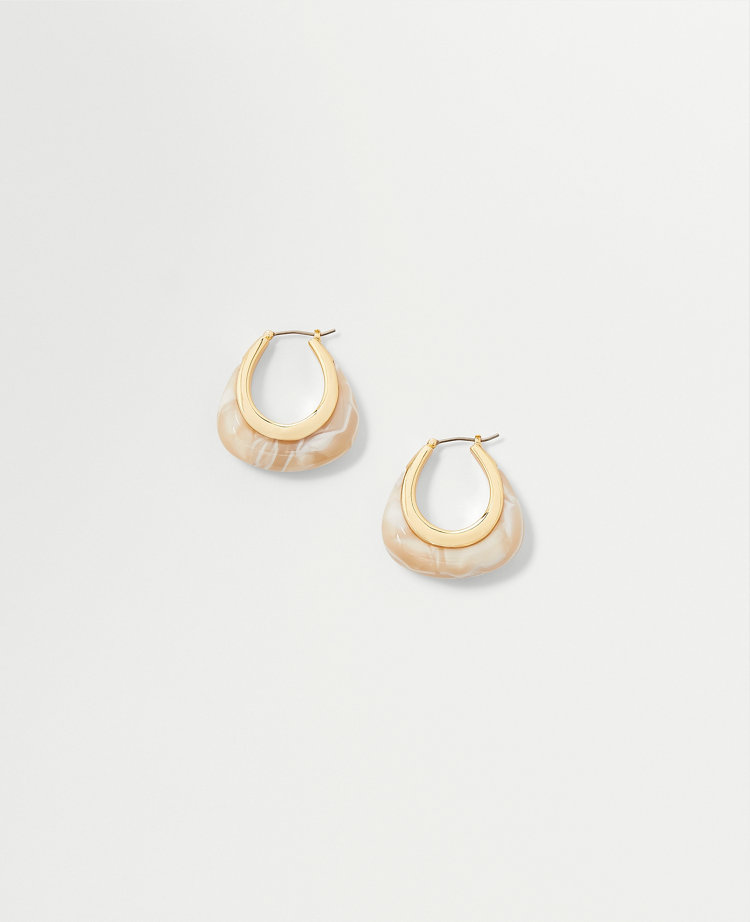 Tortoiseshell Print Hoop Earrings