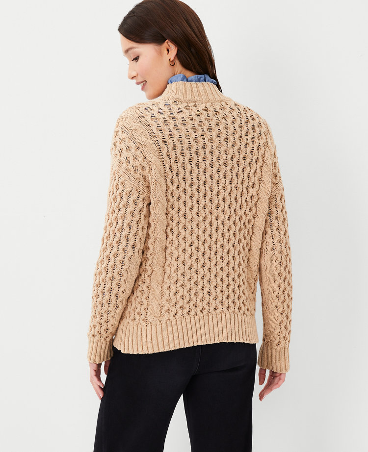 Petite Honeycomb Cable Sweater