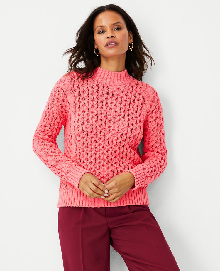 Petite Honeycomb Cable Sweater