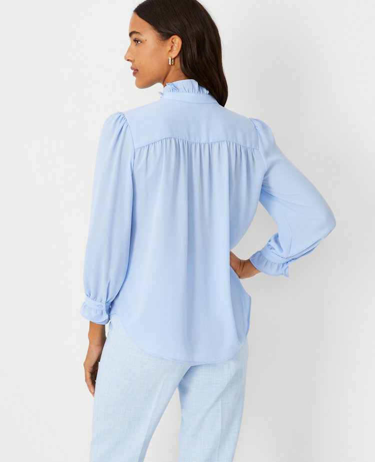 Ruffle Button Top