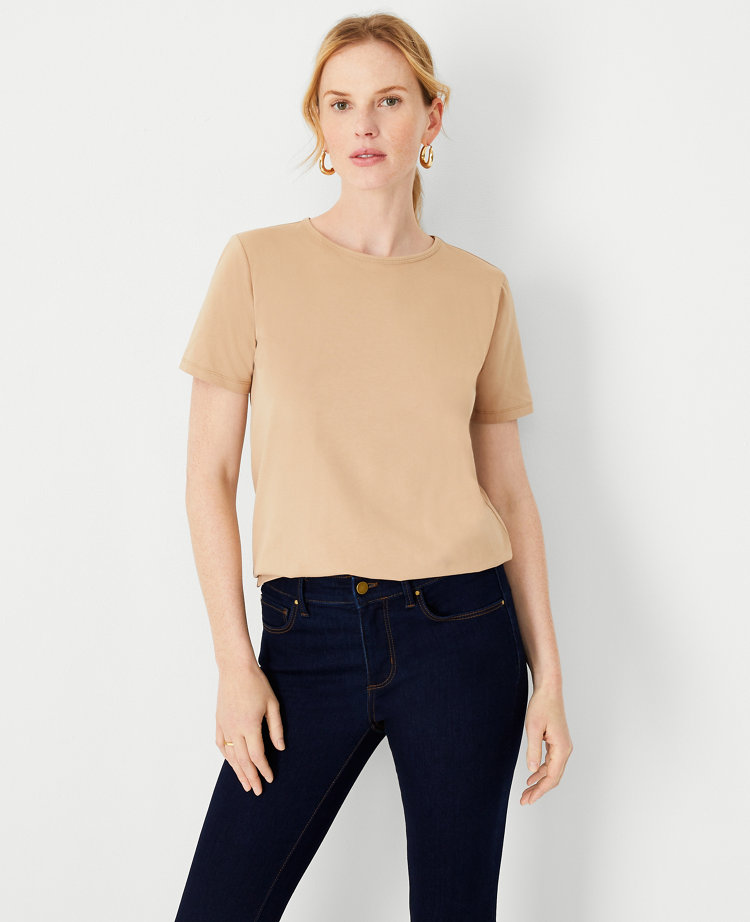 Pima Cotton Crew Neck Tee