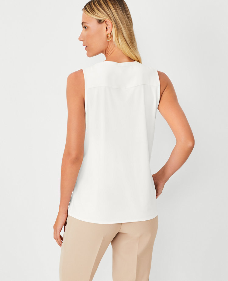 Draped Mixed Media Shell