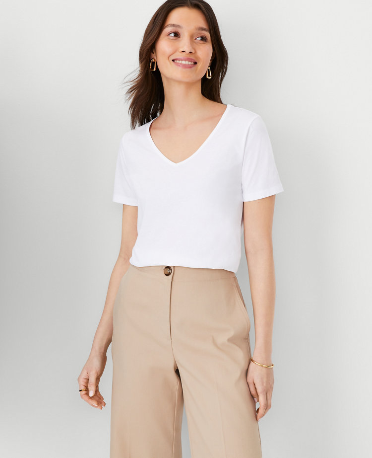 Pima Cotton V-Neck Tee