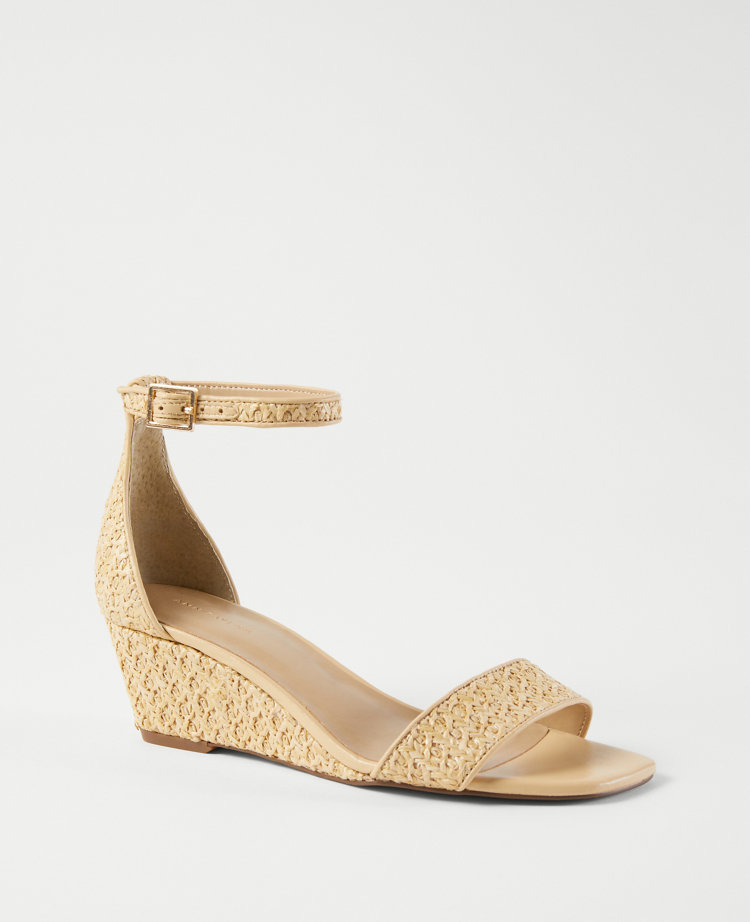 Straw Wedge Sandals