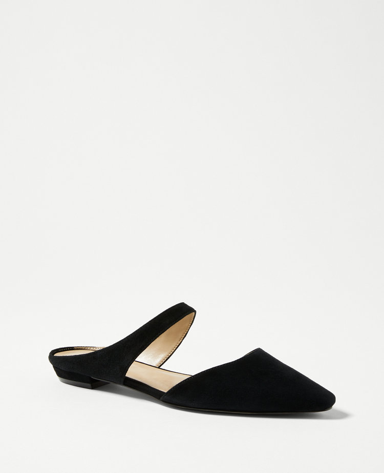 Suede Mule Flats