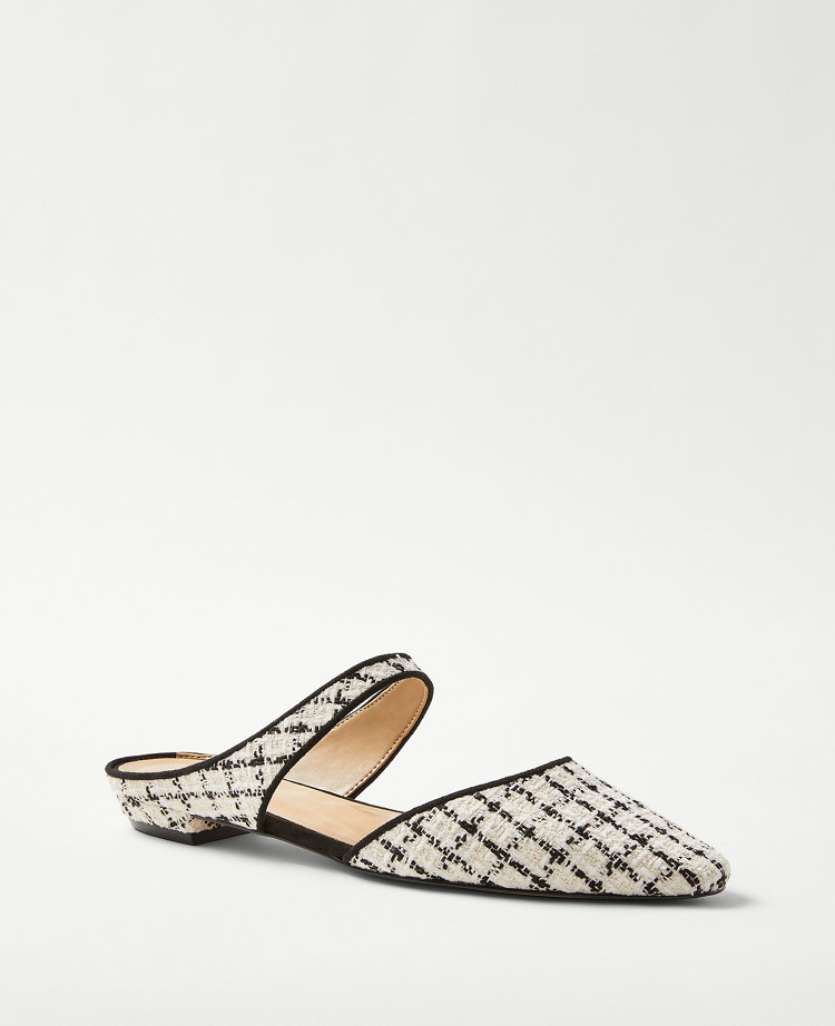 Tweed Mule Flats
