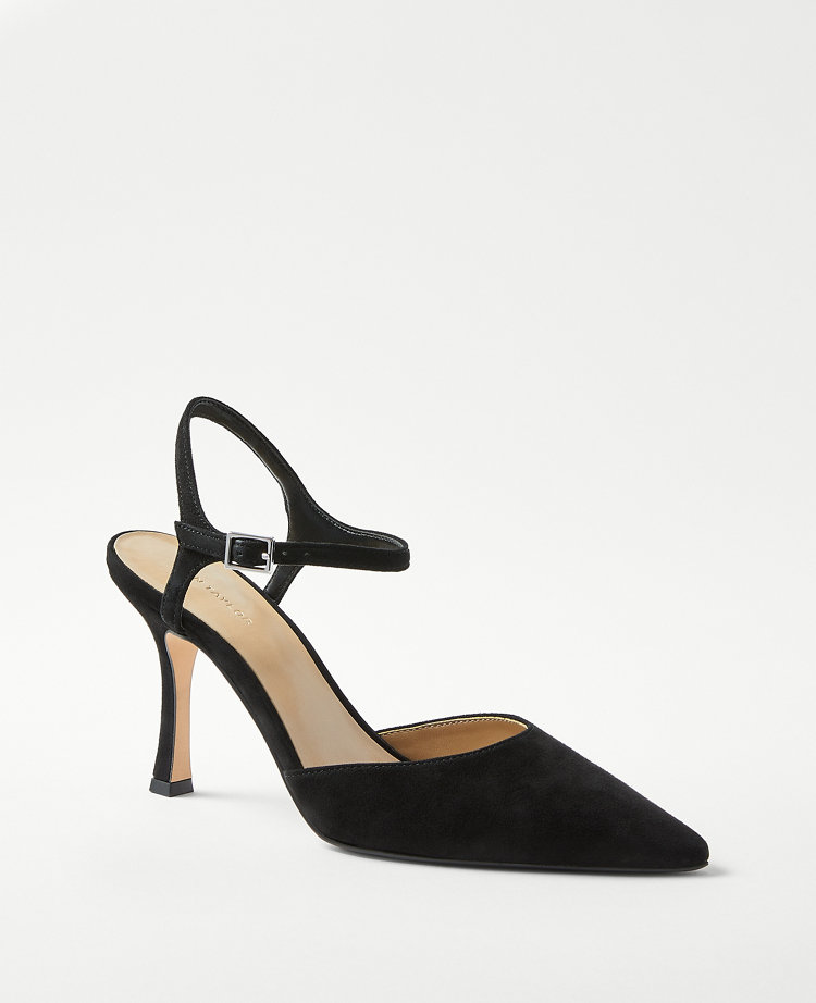 Two Piece Suede Pumps