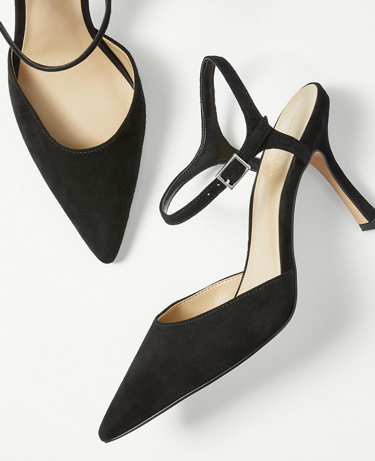 Two Piece Suede Pumps