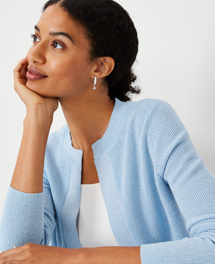 Shimmer Cropped Cardigan