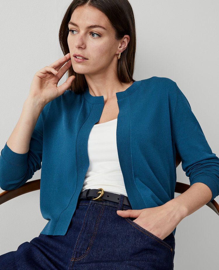 Seasonless Cropped Open Cardigan