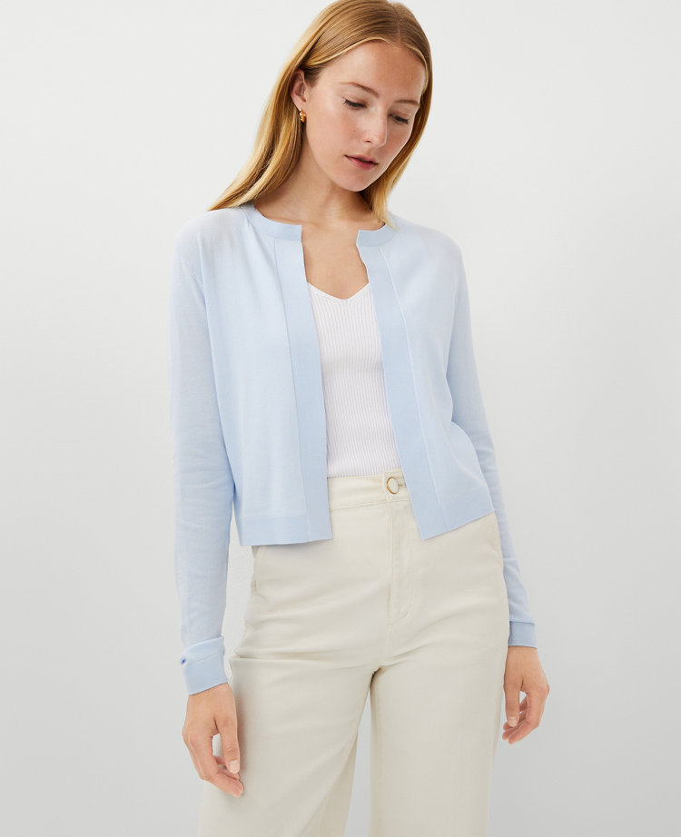 Seasonless Cropped Open Cardigan