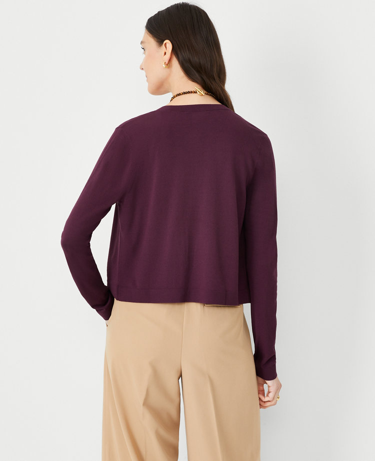 Seasonless Cropped Open Cardigan