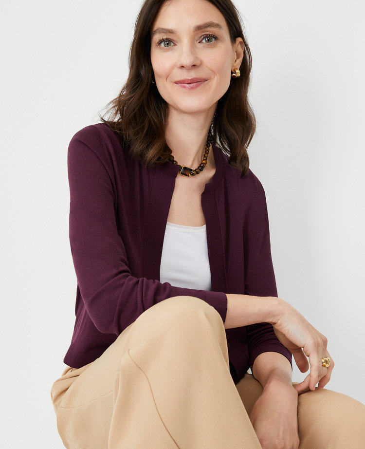 Seasonless Cropped Open Cardigan